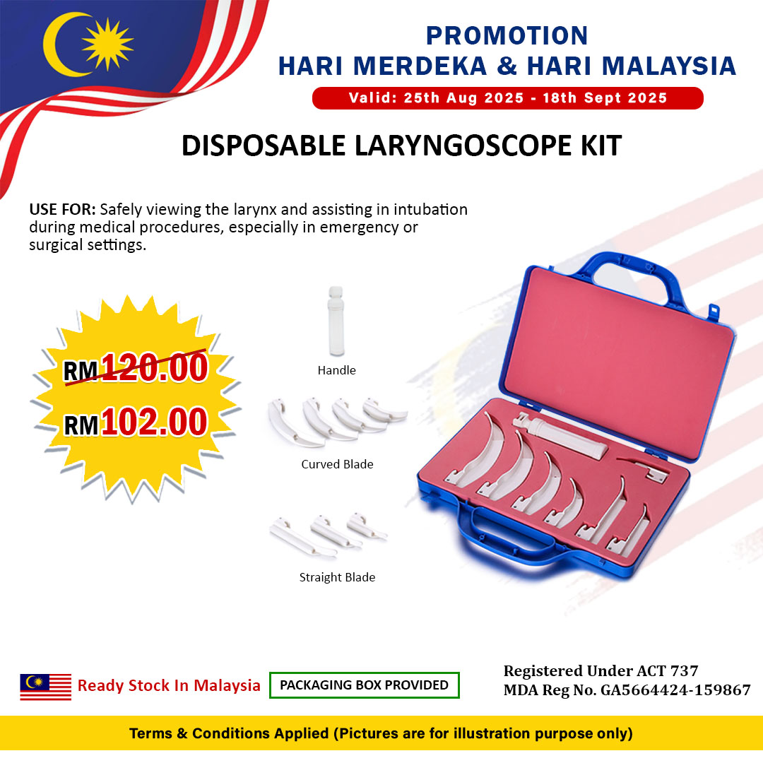 Laryngoscope Kit (Disposable) - No.1 Medical Equipment in Malaysia